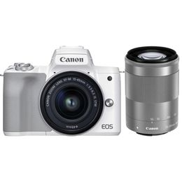 Canon EOS M50 Mark II + EF-M 15-45mm weiß + 55-200mm silber