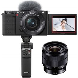 Sony Alpha ZV-E10 + 16-50mm + SEL 10-18mm f4,0 + GP-VPT2BT Handgriff