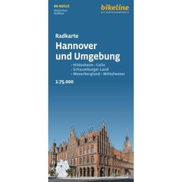 Esterbauer Radkarte Hannover und Umgebung (RK-NDS13), Karte (im Sinne von Landkarte)