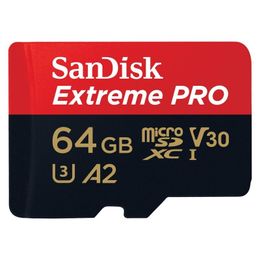 Sandisk microSDXC Extreme PRO 64GB (R200MB/s) + Adapter, 2 Jahre RescuePRO Deluxe