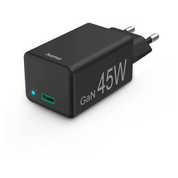 Hama USB-C / PD GaN 45 W Mini-Ladegerät Universal, Schwarz