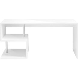 Schreibtisch Tecnos "Esse" Tische Gr. B/H/T: 180 cm x 77,5 cm x 60 cm, weiß (weiß hochglanz, hochglanz) Schreibtische