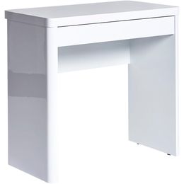 Schreibtisch Jahnke "CU-LIBRE 80" Tische Gr. B/H/T: 79 cm x 76 cm x 44 cm, weiß (hochglanz weiß, hochglanz weiß) Schreibtische