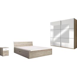 Schlafzimmer-Set Helvetia "Beta" Schlafzimmermöbel-Sets Gr. B/H: 160 cm x 200 cm, weiß (sanremo, weiß) Komplett Schlafzimmer