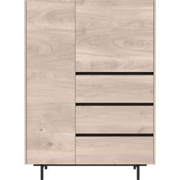 Highboard Germania "Cantoria" Sideboards Gr. B/H/T: 109 cm x 150 cm x 40 cm, 3, schwarz (castello, eiche, nachbildung, schwarz) Highboards