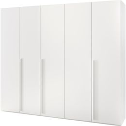 Drehtürenschrank Loddenkemper "L 1000" Schränke Gr. B/H/T: 252 cm x 223 cm x 59,5 cm, mit 2 Schubladen mit Vollauszug, 5 St., Komplettausführung, weiß (bianco matt) Drehtürenschränke