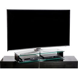 TV-Board Jahnke "Z- DA 90" Sideboards Gr. B/H/T: 90 cm x 14,6 cm x 38 cm, schwarz (klarglas, schwarz, schwarz) TV-Lowboards