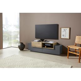 TV-Board Tecnos "Coro" Sideboards Gr. B/H/T: 160 cm x 51 cm x 45 cm, braun (anthrazit matt, oak k356) TV-Lowboards