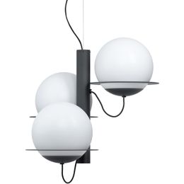 Pendelleuchte Eglo "SABALETE" Lampen Gr. 3 flammig, Ø 46,5 cm, schwarz (schwarz, weiß) Pendelleuchten und Hängeleuchten