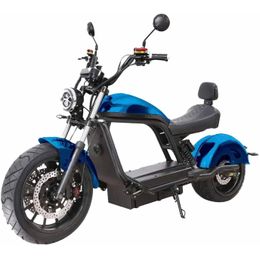 E-Motorroller Sxt ScooterS "Chopper XL PRO" Elektromotorroller blau (blau glänzend) Elektroroller