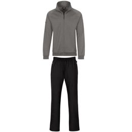 Jogginganzug TRIGEMA "TRIGEMA Jogginganzug" Gr. XL, grau (taupe, melange) Herren Sportanzüge