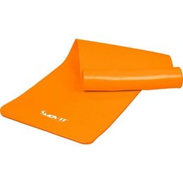Movit® Yogamatte - 190x100 cm, 15 mm Dicke, Rutschfest, Faltbar, Hautfreundlich, mit Gummiband, NBR, Orange - Gymnastikmatte, Fitnessmatte,