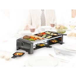 Princess - raclette Partygrill eckig mit Steinplatte & Grillplatte für 8 Personen 1400 Watt