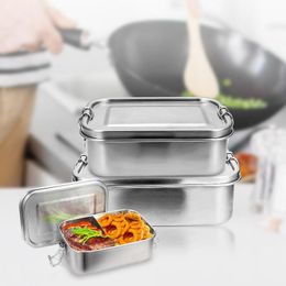 VINGO - Edelstahl Brotdose,Nachhaltige Lunchbox für Büro Schule Picknick,800ml+1200ml - Silber