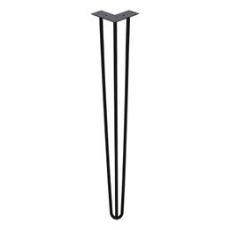 VINGO - 4 Stück tischbeine metall 3-Stange Bein, 45cm Tischkufen Haarnadel Tischbein 12 mm, Hairpin Legs aus Stahl,schwarz