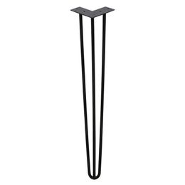 4x Hairpin Legs Möbelfüße Tischläufer schwarz Hairpin Legs 3 Bügel, für Esstisch 40cm - VINGO