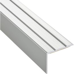 SO-TECH® Treppenprofil 1000 x 25 x 18 mm silber eloxiert selbstklebend, 5 Stück - Silber eloxiert