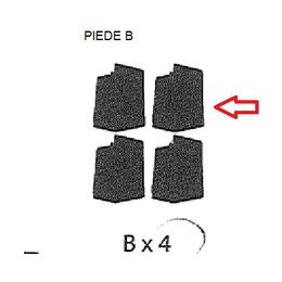 Zz-fuss b x abfallbehälter 2 türen cm. 68x37x90h art plast