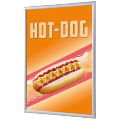 General Showdown Klapprahmen - din A4 - Komplett-Set - Hot Dog Französisch - Orange/Silber