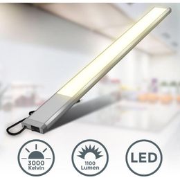 B.K.LICHT - led Unterbau-Leuchte Lampe 10W Küchen Aufbau-Strahler Lichtleiste Schrank silber - 50