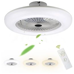 VINGO - Deckenventilator 80w Deckenlampe Fernbedienung Timer Dimmbar led Fan Modern - Weiß