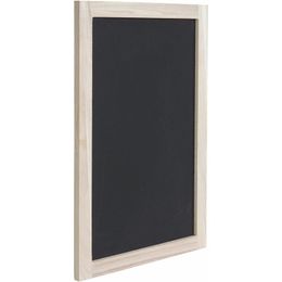 HHG - neuwertig] 2er-Set Wandtafel 993, Kreidetafel Schreibtafel Schiefertafel Dekotafel Notiztafel 60x40cm - beige