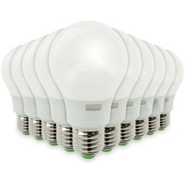 Set mit 10 LED-Lampen E27 8W eq 60W 806lm Température de Couleur: Blanc chaud 2700K