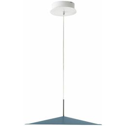 Fabas Luce - Pendelleuchte dimmbar Esszimmerleuchte hängend Hängeleuchte Esstisch, Azurblau, led 18W 1620Lm warmweiß, DxH 50x200 cm