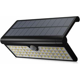 Faltbare LED-Solar-Wandleuchte für den Außenbereich, wasserdicht, Solarleuchte, PIR-Bewegungsmelder, Gartendekoration (2 w)