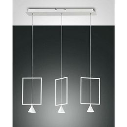 Fabas Luce Lighting - Fabas Luce Sirio led Straight Bar Pendel-Deckenleuchte aus weißem Glas