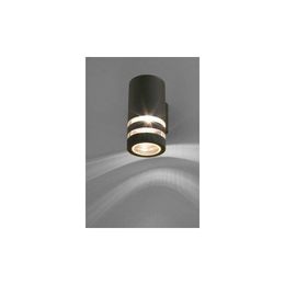 Licht-Erlebnisse Zylindrische Außen Wandlampe Modern Anthrazit farben - anthrazit