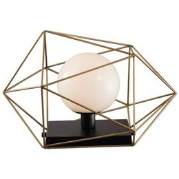 Fan Europe Abraxas - Globe Cage Tischlampe, Schwarz, Gold, E27