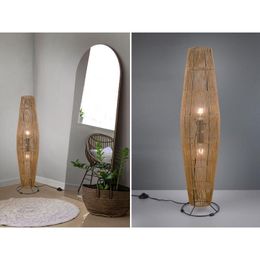 REALITY LEUCHTEN Kleine Stehleuchte miki mit Papier Lampenschirm im Boho Stil, Höhe 103cm
