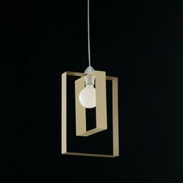 Bonetti Illumina - Moderner Pendelleuchter in Taubengrau Elfenbein Eisen 25xh.40 cm