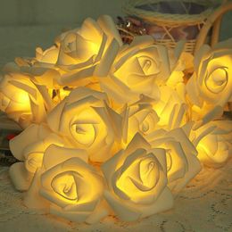 Rose Lichterkette 3m 20 Leds Batteriebetriebene Lichterkette Blumendekoration Romantische Atmosphäre für Innen Haus Garten Schlafzimmer Hochzeit