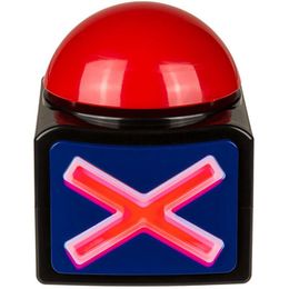 Out of the Blue Buzzer Alarm mit led und Sound rot/schwarz/blau, 100 % Kunststoff, batteriebetrieben, Geschenkverpackung.