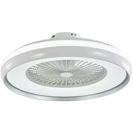 Led Decken Ventilator Leuchte Fernbedienung Tageslicht Lampe 3-Stufen Lüfter weiß-grau V-TAC 7935