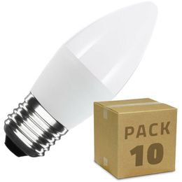 LEDKIA 10er-Pack LED-Glühbirnen E27 5W 400 lm C37 Kaltweiß 6000K - 6500K No Flicker