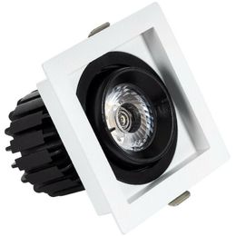 LEDKIA - LED-Downlight Strahler 7W cob Schwenkbar 360º Eckig Schnitt 82x82 mm CRI90 Expert Color Anti-Flicker Kaltes Weiß 6000K 24°88 mm