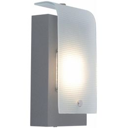 Led Außen Wand Lampe 3,7 Watt Metall silber Glas Balkon Terrassen Leuchte Eglo 78136