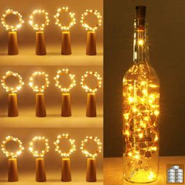 12 Stück] Led Flaschenlichterkette, Lichterkette, 2m 20 Led Flaschenlichter Wasserdicht Flexibel Kupferdraht Dekoration für Halloween Weihnachten