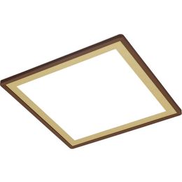 Briloner Leuchten SLIM DECO LED LED Panel 1x LED Fernbedienung 18 W 2400 lm Kunststoff Braun-Gold