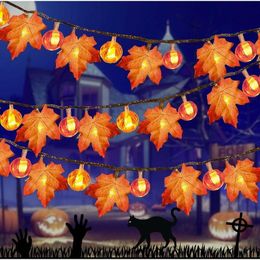 Thanksgiving-Lichterketten – Herbstkürbis-Lichterketten – Thanksgiving-Dekoration – batteriebetrieben – Urlaub, Herbst, Heimdekoration (6 Meter mit