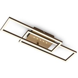Leuchten frame dot led Deckenleuchte 1x led Memory Funkton Getrennt schaltbar Dimmbar 13 w 1350 lm Metall-Kunststoff Aluminiumfarbig - Briloner