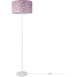 Stehlampe Kinderlampe Kinderzimmer Stehleuchte Lampenschirm Sterne Mond Design 7 (Ø38 cm), Stehleuchte Einbein - Weiß - Paco Home