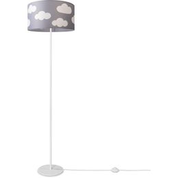 Stehlampe Kinderlampe Kinderzimmer Stehleuchte Lampenschirm Sterne Mond Design 9 (Ø38 cm), Stehleuchte Einbein - Weiß - Paco Home