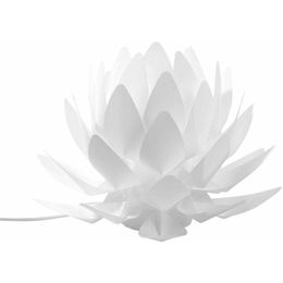 Beliani Tischlampe Weiß 30 cm Blumenform Wasserlilie langes Kabel mit Schalter Kinderzimmer Beleuchtung Moderner Stil - Weiß