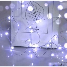 Led Lichterketten, 2M 20 Led Draht Micro Lichterkette Weihnachtsdekoration Lichterkette Knopf Batteriebetrieben Cr2032 Für