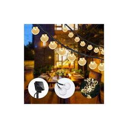 Solarmuschel-Lichterkette, 6 m, 30 Lichter, Hochzeit, Weihnachten, Geburtstag, Urlaub, Schlafzimmer, dekorative LED-Lichter, Hof, Partylichter,