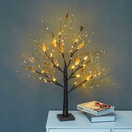 Minkurow - Baumlicht, 55 cm Bonsai-Baumlichter mit hellen 24 LED-Perlen, warmweiß, batteriebetrieben, Baumlampe für Zuhause,